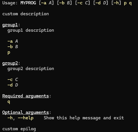 Help generation | argparse documentation