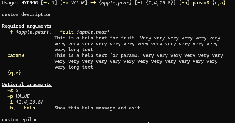 Help generation | argparse documentation
